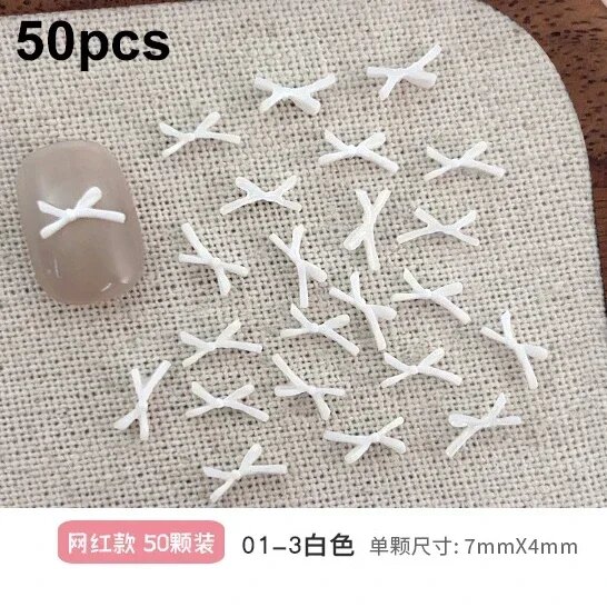 Декор для ногтей белый 50шт, 7x4mm, MP8107AWH