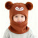 Пилотка  для детей, размер 1-2 лет, coffee