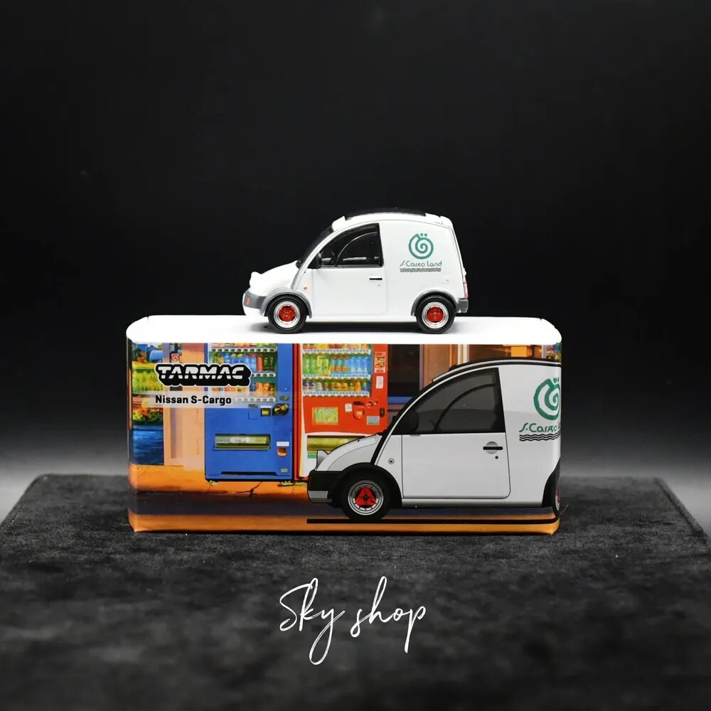 Машинка Tarmac works 1:64 Nissan S-Cargo White, масштаб 1/64, белый