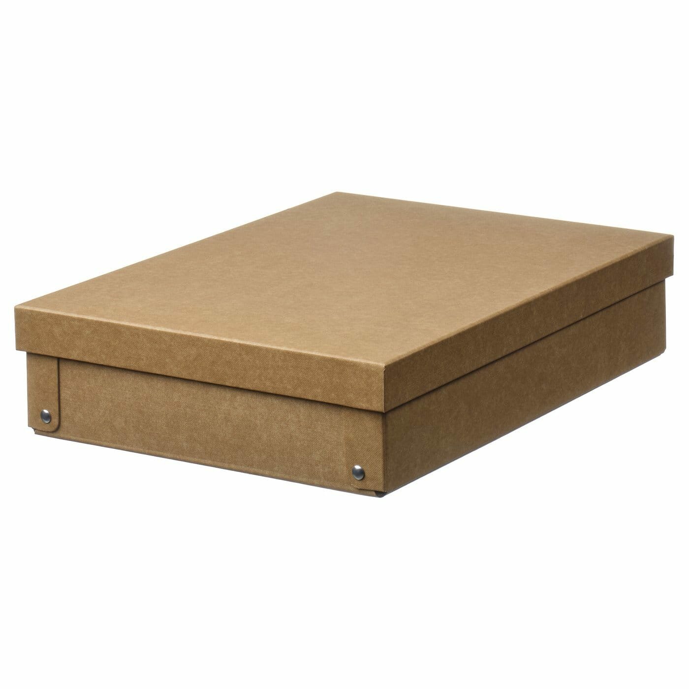 Органайзер для хранения вещей IKEA G RDESG RD контейнер с крышкой 005.969.34, натуральный, 25x35x8 см
