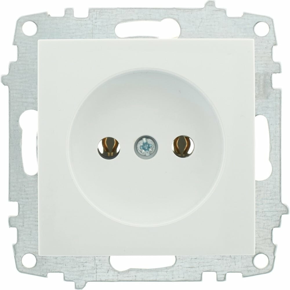 Розетка без заземления Elbi Zena Vega белоснежный M+K 609-015600-215 — фото 1