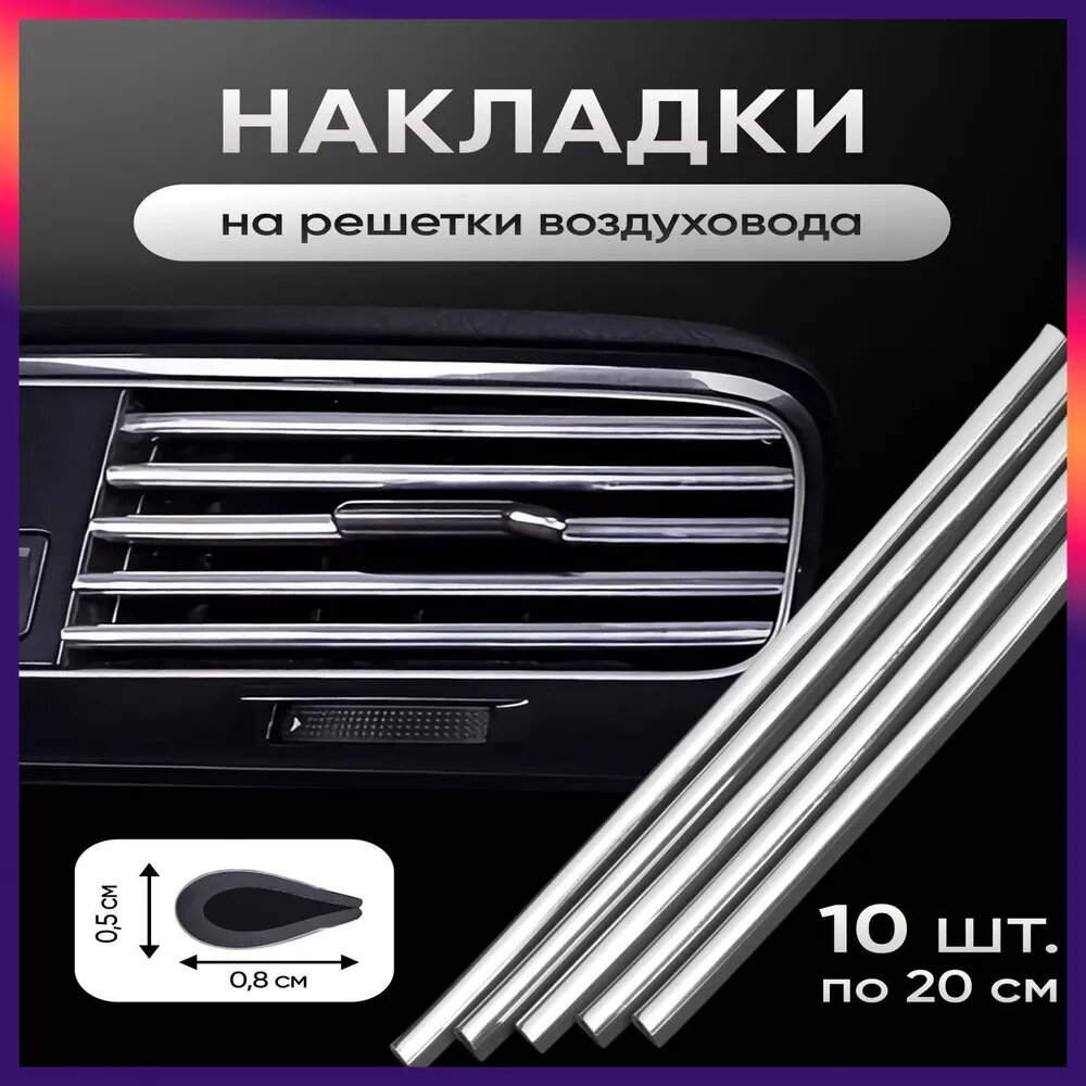Накладки серебристые для воздуховода, качественные