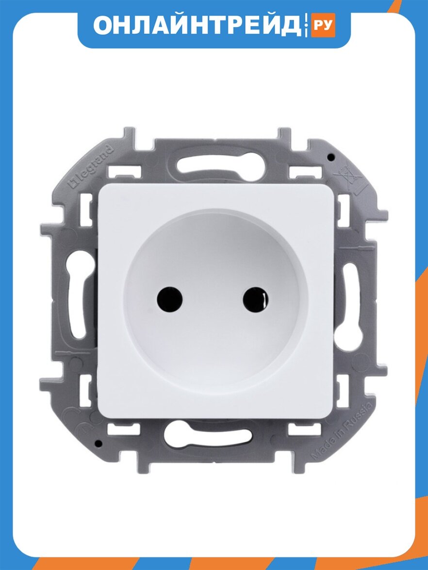 Розетка Legrand INSPIRIA 2К, 16 А - 250 В, белый, 673710