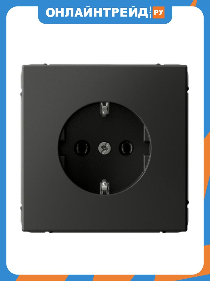 Розетка Systeme Electric (schneider Electric) ArtGallery 16А с заземл. механизм базальт, GAL001443