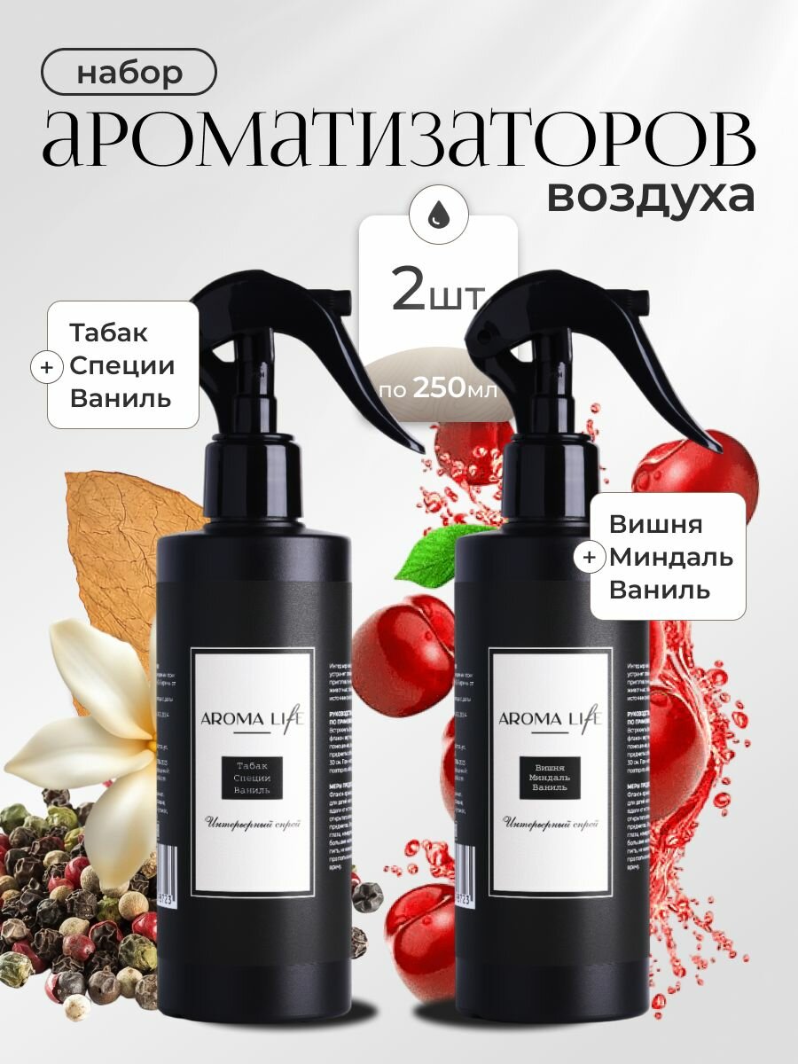 Освежитель воздуха парфюмерный ароматизатор для дома и авто Aroma Life для интерьера универсальный для жилых помещений в автомобиль