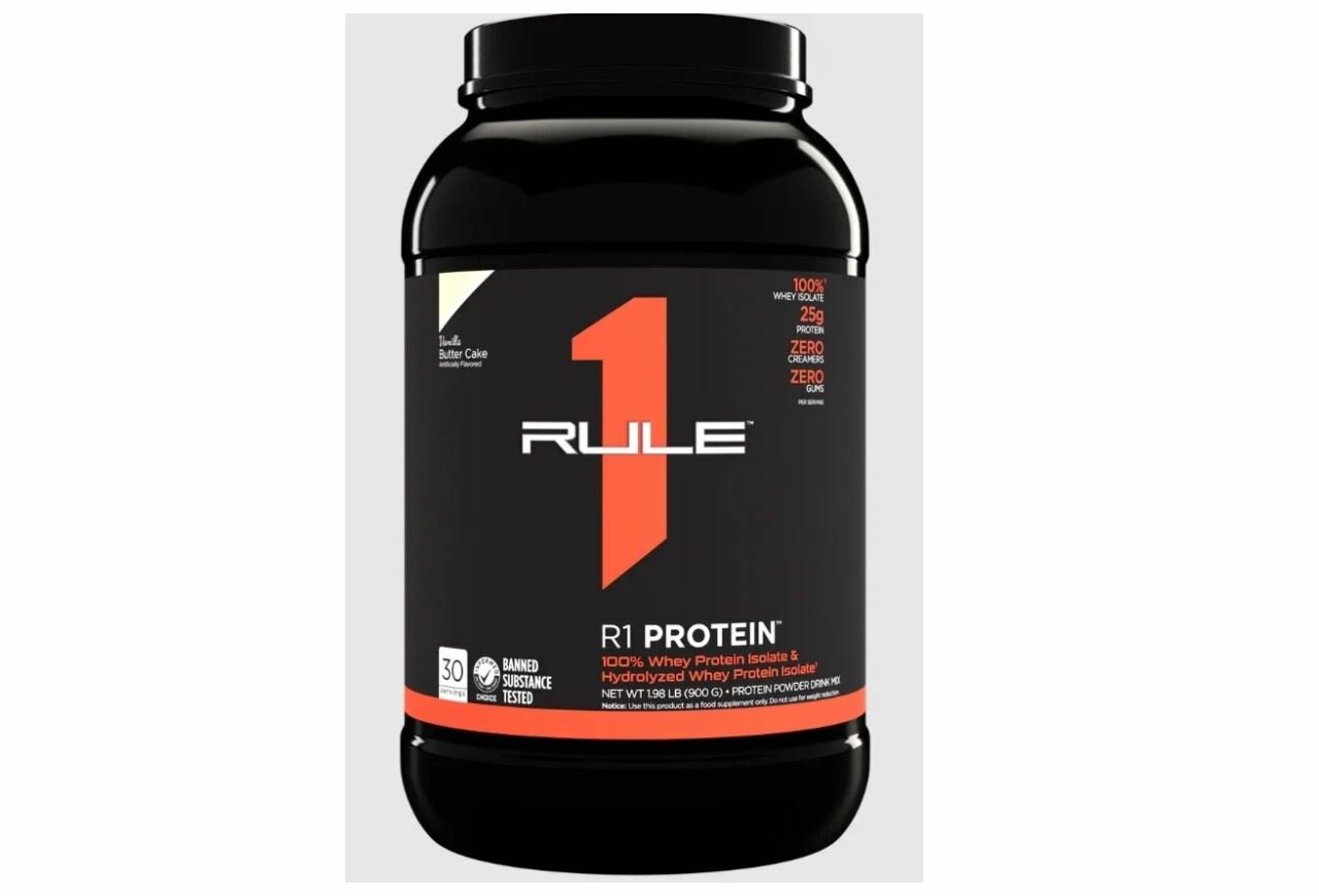 Rule One, R1 PROTEIN Isolate, Изолят, 0.9 кг (Торт с ванильным маслом)