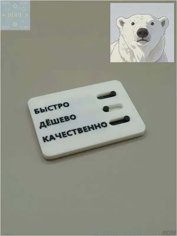 Интерактивная карточка "Быстро-Дёшево-Качественно"-