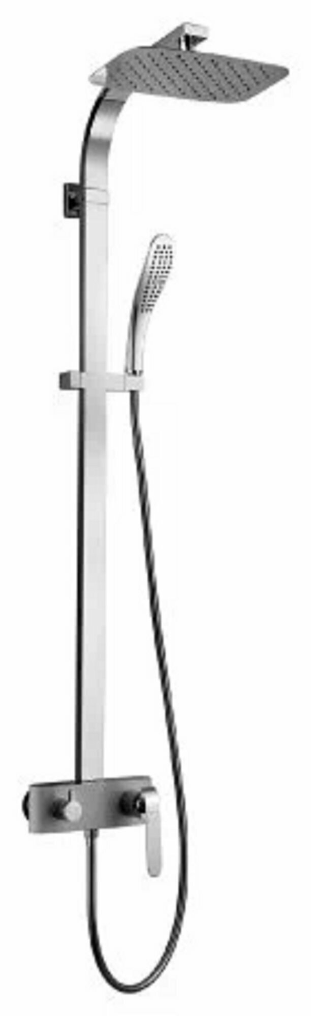 Смеситель Lemark "Melange" LM4960CW, для душа, антиизвестковое покрытие, латунь, белый хром