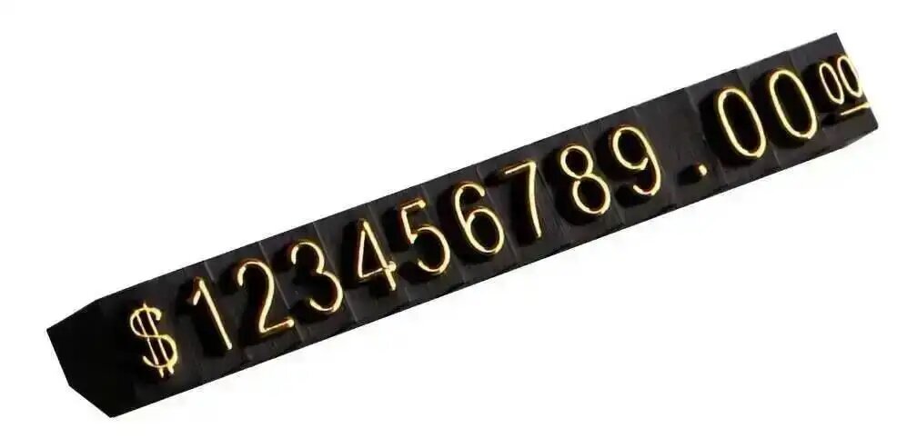 TOWNSBOX Комбинированные цифровые ценники 30 шт GoldBlack USD, With box