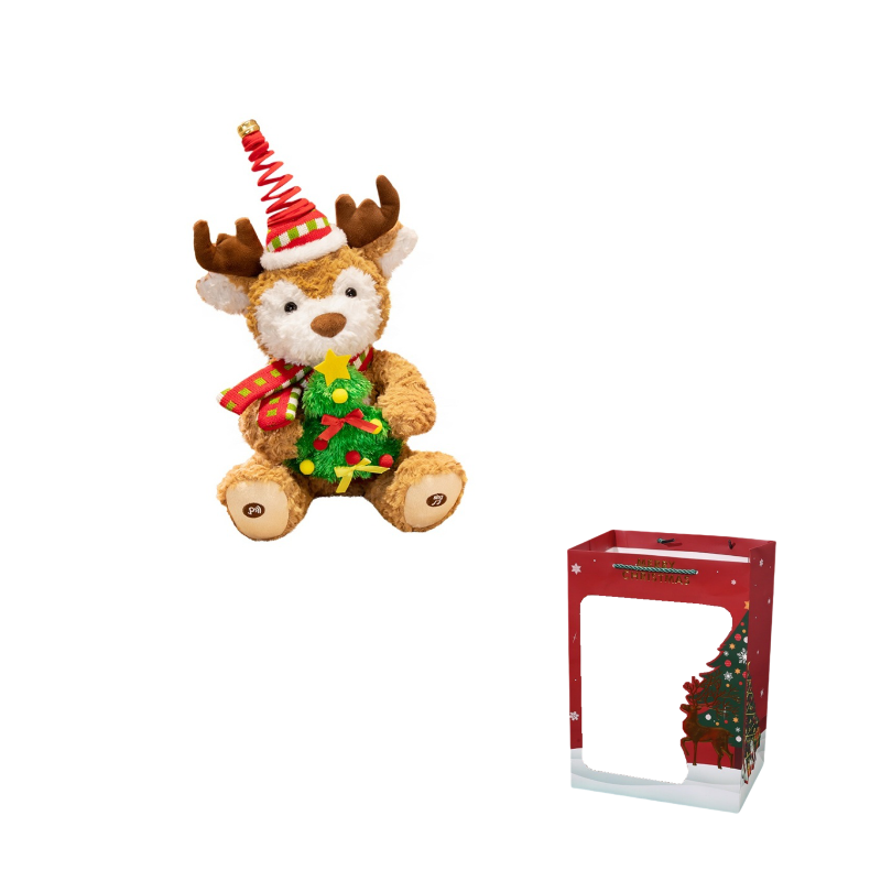 Плюшевая игрушка унисекс XIONGJUN Christmas Electric Elk, 40 см