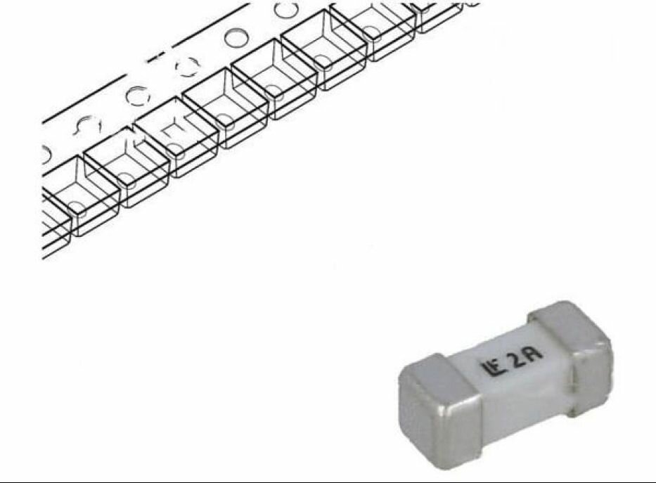 LITTELFUSE 0453002. MR Предохранитель: плавкая вставка, сверхбыстрый, 2А, 125ВAC, SMD, 1шт