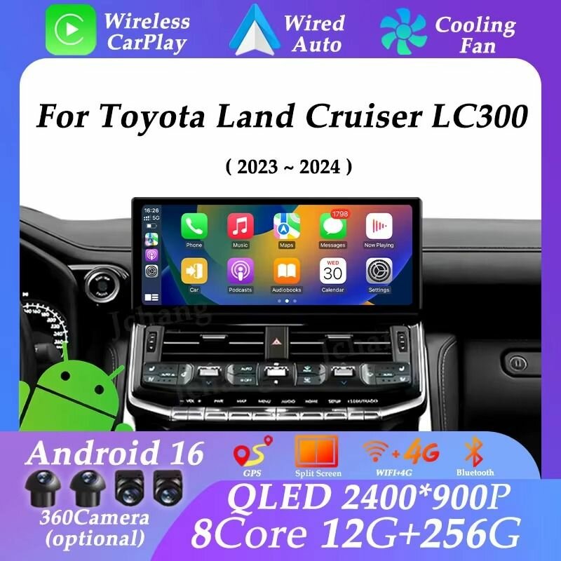 Speed SDavi Для Toyota Land Cruiser LC300 2023-2024 12.3 4+64GB 4+64GB 12.3_ Дюймов Экран Carplay Huawei Hicar