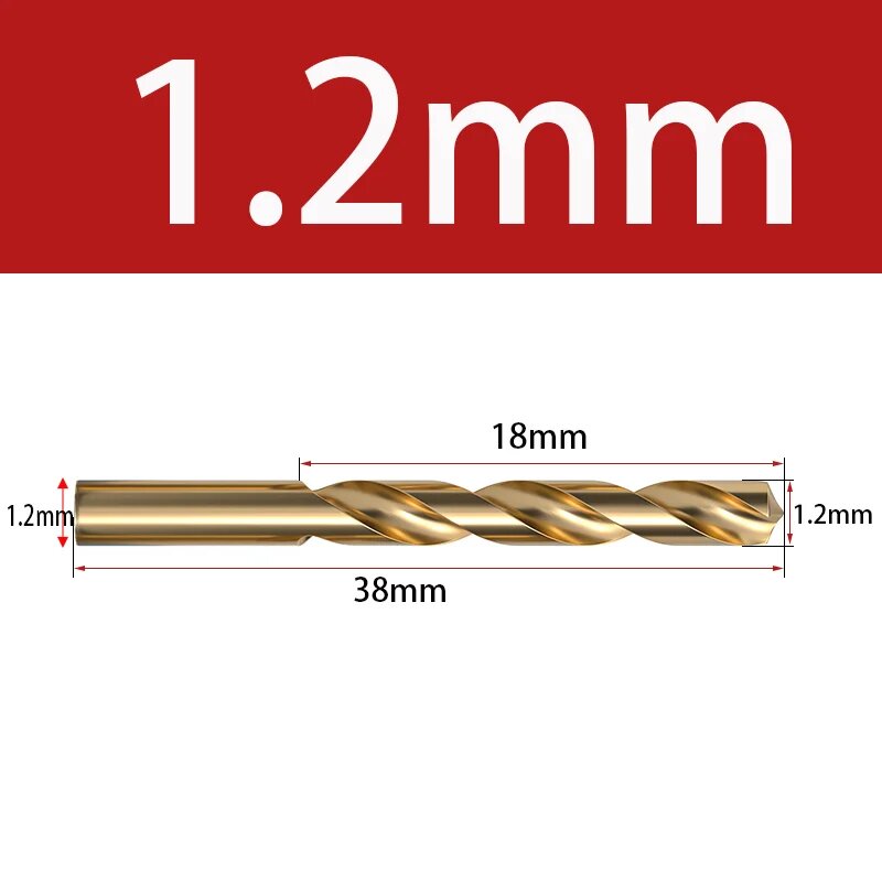 Набор спиральных сверл HSS M35 0,5-20 мм 1.2mm(1Pcs)