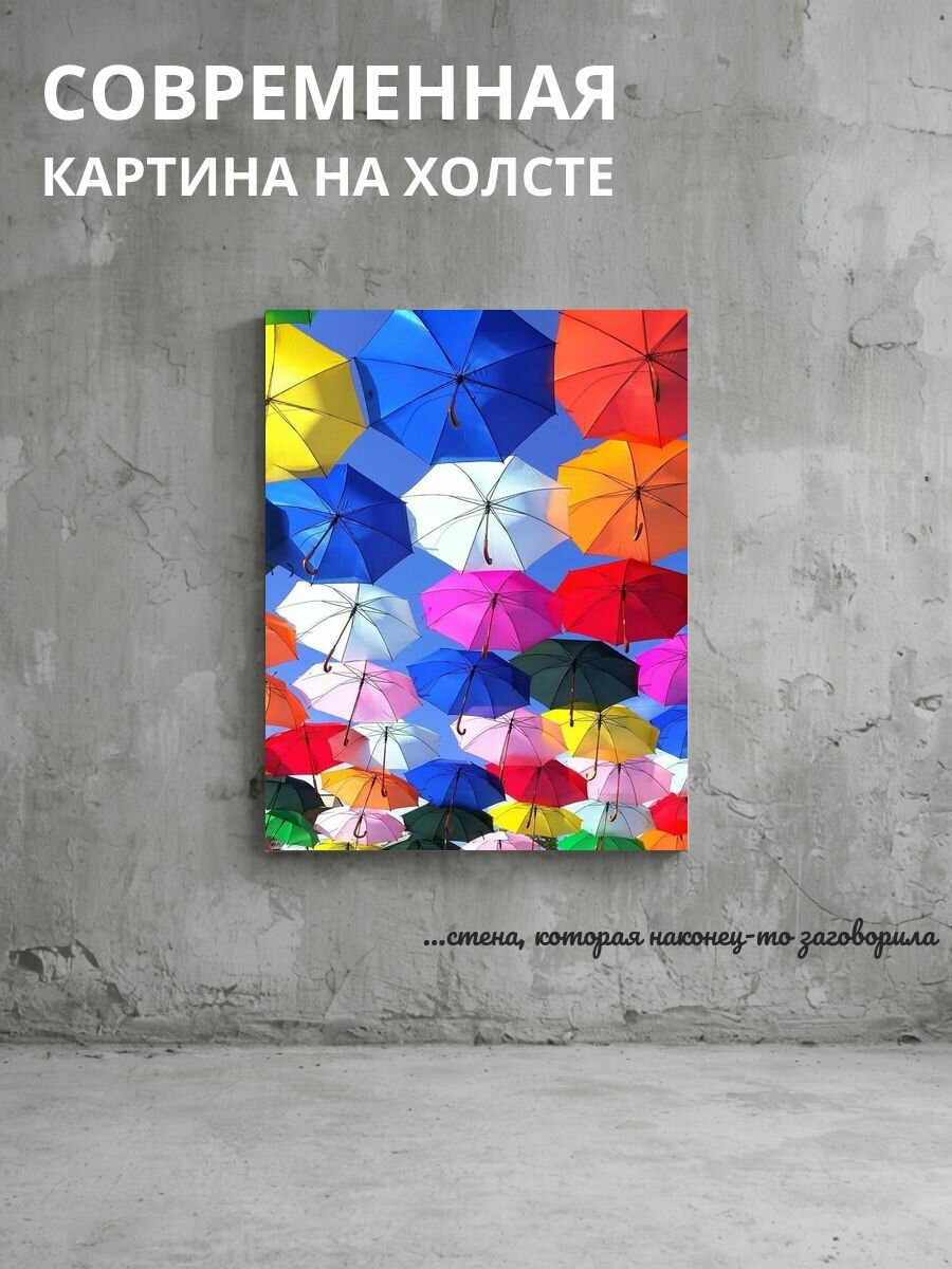 Картина на холсте Спокойный вечер за окном 50x70 см