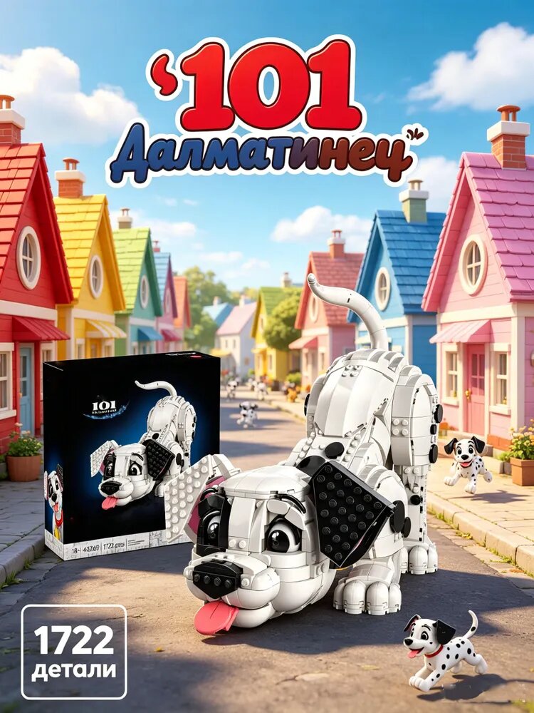 Конструктор 101 щенок далматинца , 1722 детали, Совместим с Disney 43269
