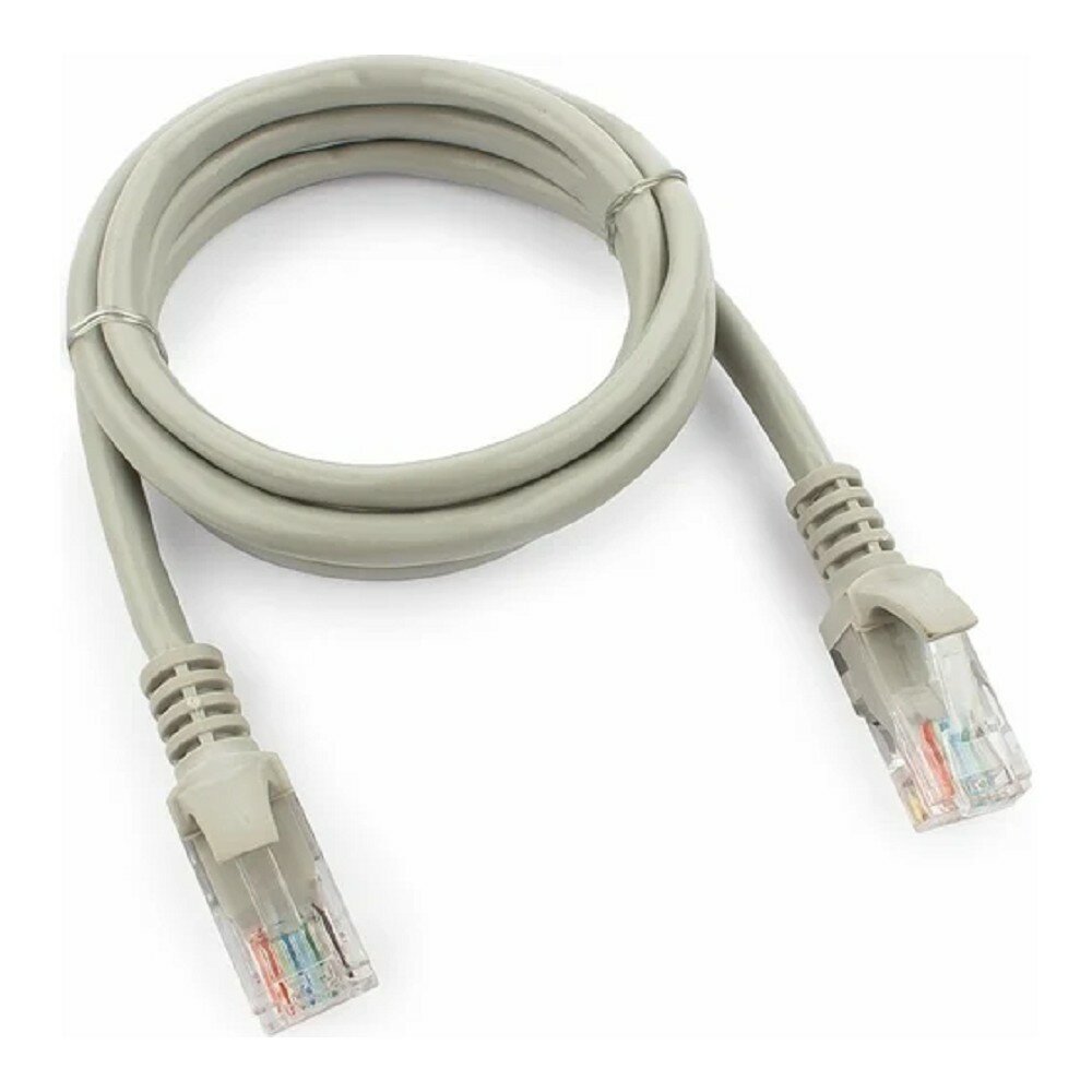 Патч-корд интернет кабель Gembird Комм шнур, UTP, кат 5e, 1м с RJ45 (серый) U/ UTP cat.5e 1 м Серый