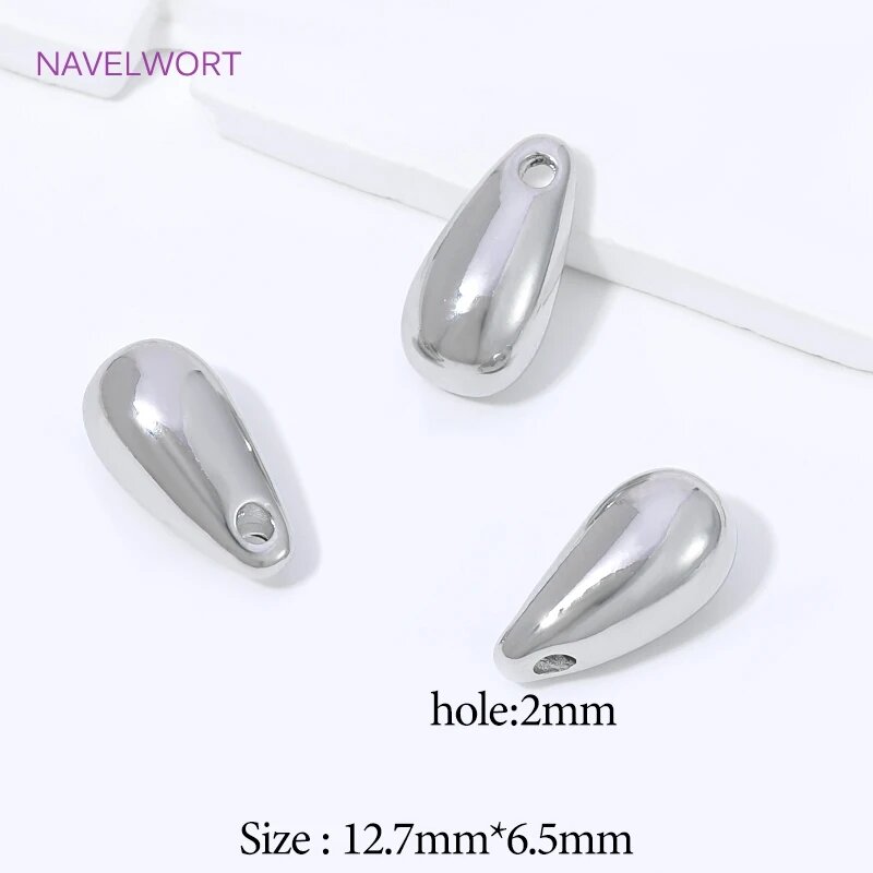 NAVELWORT Подвески капли из латуни с позолотой 18K 4 pieces, Rhodium Plated
