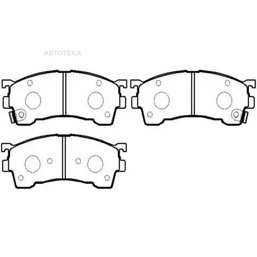 Колодки тормозные HSB HP5026 FORD LAZER 99-01, PROBE 93-98 / MAZDA 323 F 98-04,626 91-02, MX-6 91-97, PREMACY 99-05, XEDOS 6 92-94
