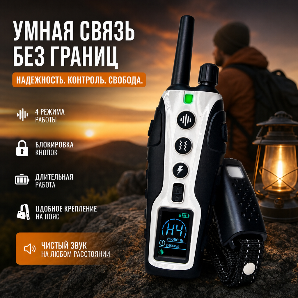 Электронный ошейник для дрессировки собак, прочный, перезаряжаемый, вибрация, электростимуляция, звуковой сигнал, цифровой дисплей