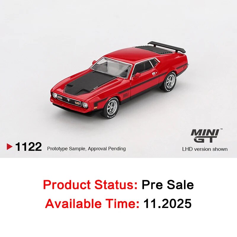 TSM MODEL Ford Mustang Mach1 1971 красного цвета 1:64 MGT01122CH