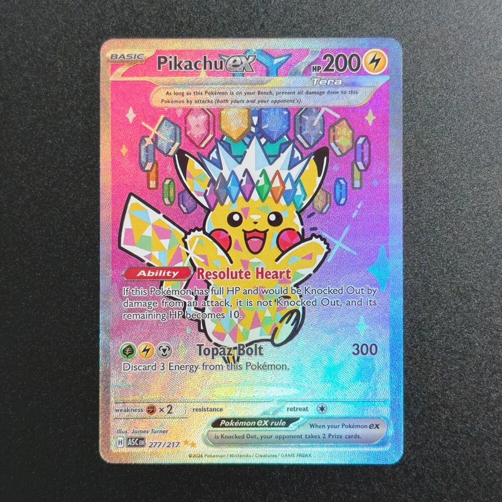 Pikachu ex Terra — Коллекционная карта Pokémon TCG, Цвет: слива