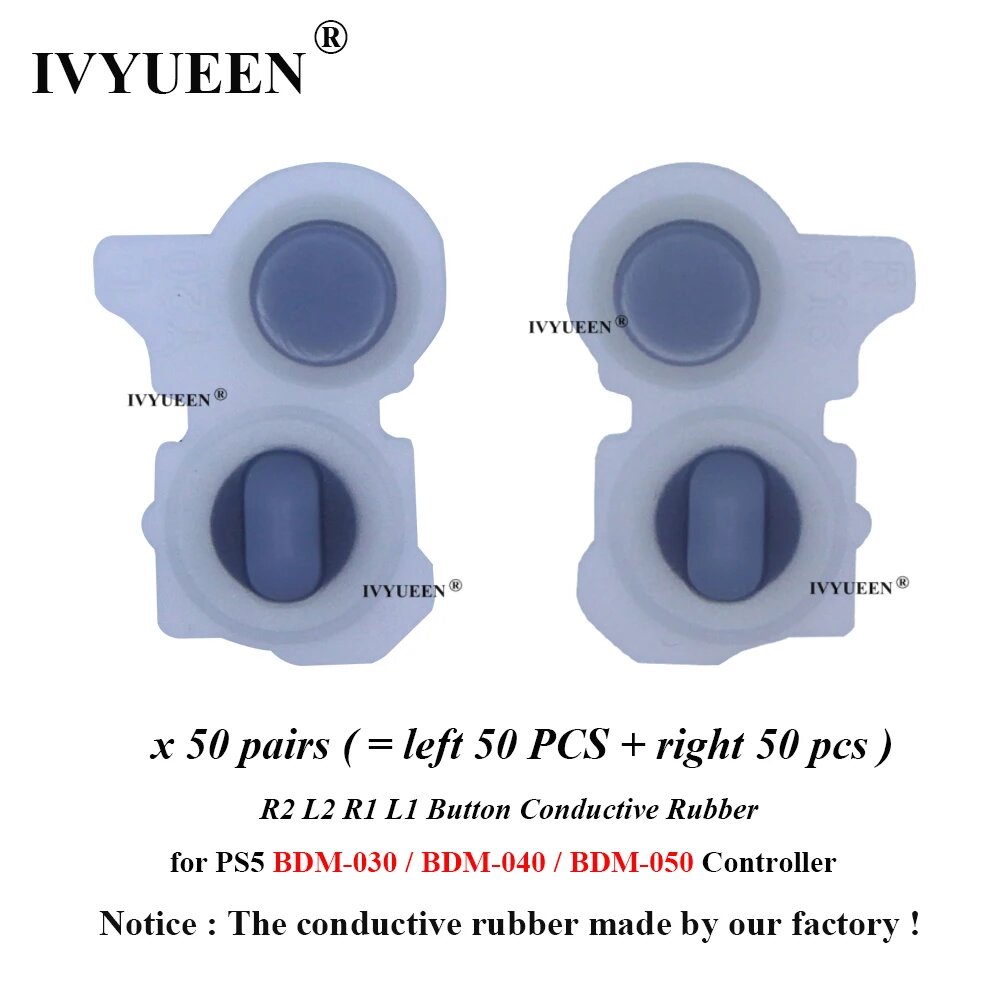 IVYUEEN накладки для кнопок PS5 DualSense 100 шт. Голубой, 50 pairs B
