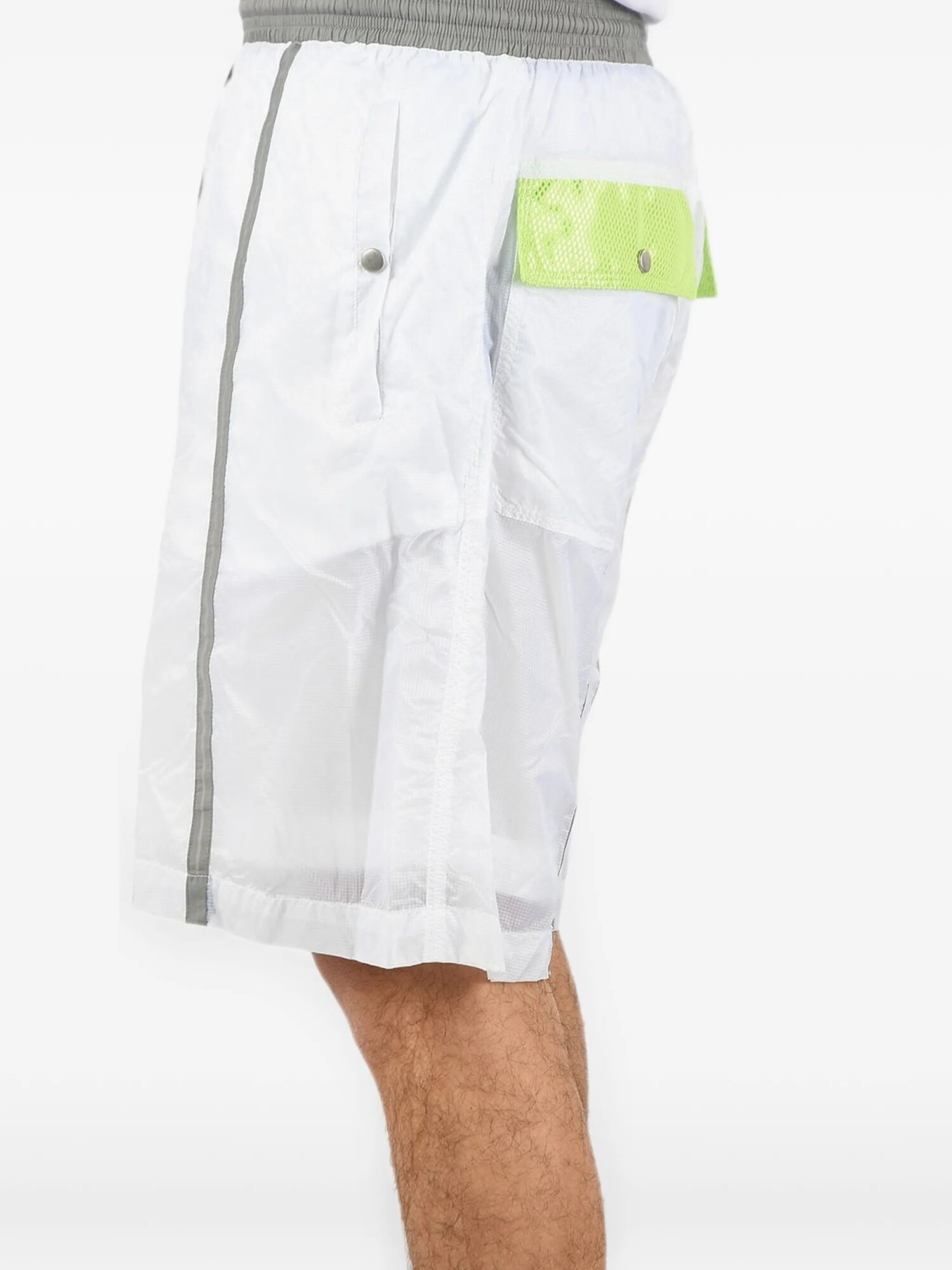 Шорты DIESEL Drawstring-waist Bermuda shorts, размер 44 EU, бежевый/белый — фото 1