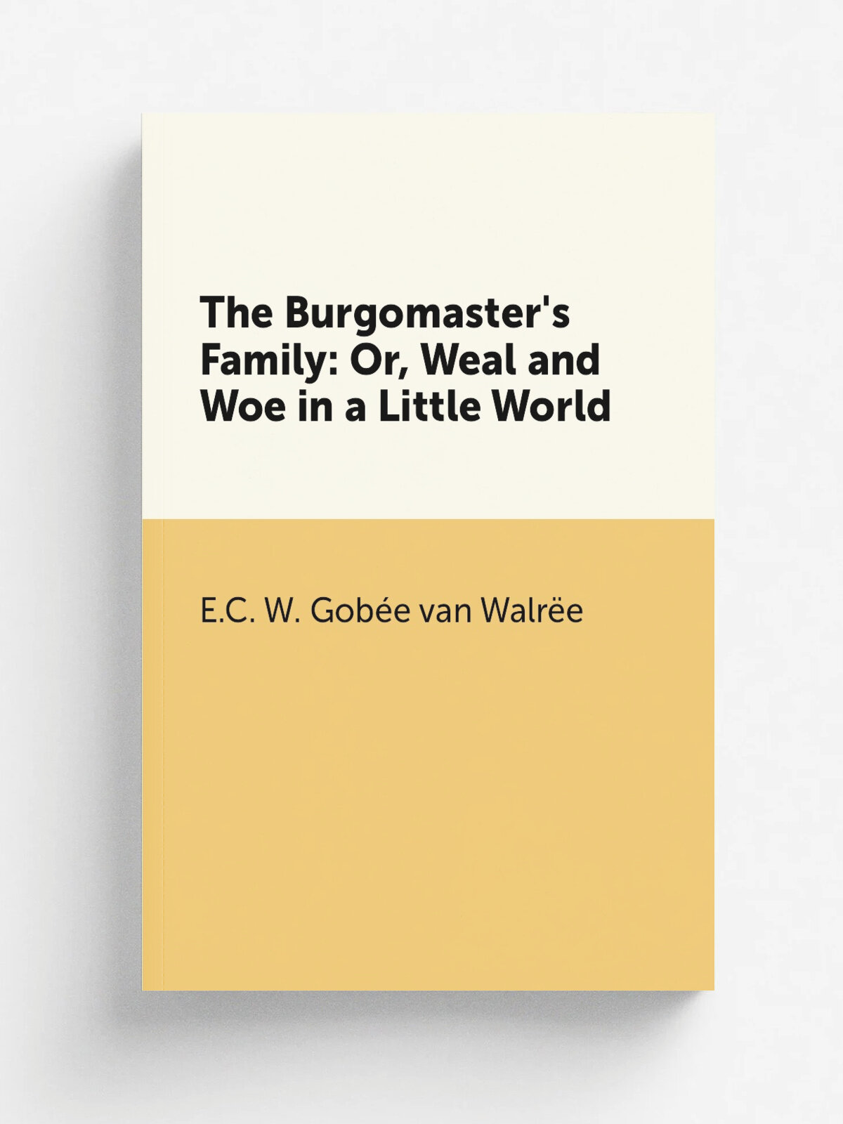 The Burgomaster's Family: Or, Weal and Woe in a Little World