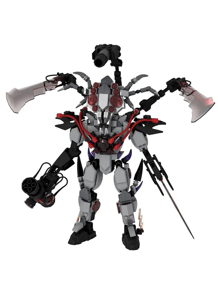 Пластиковый конструктор Ghost Titan Skibidi Toilet, 24 см, 466 деталей