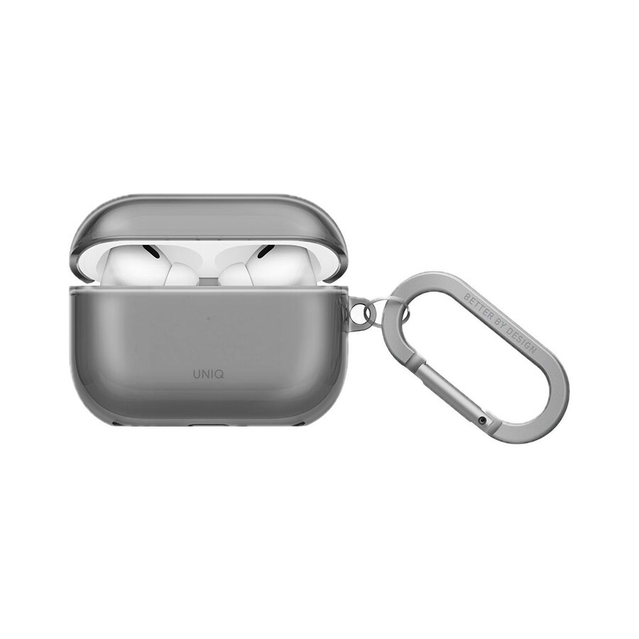Чехол с карабином Uniq для Airpods Pro 3 серый