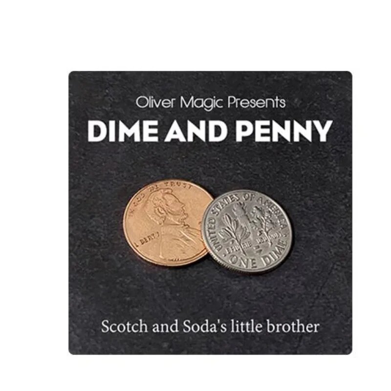 Dime and Penny от Oliver Magic Coin Волшебные трюки Крупным планом Магия Магия Волшебники Реквизит Аксессуары Иллюзии Уловки Забавные