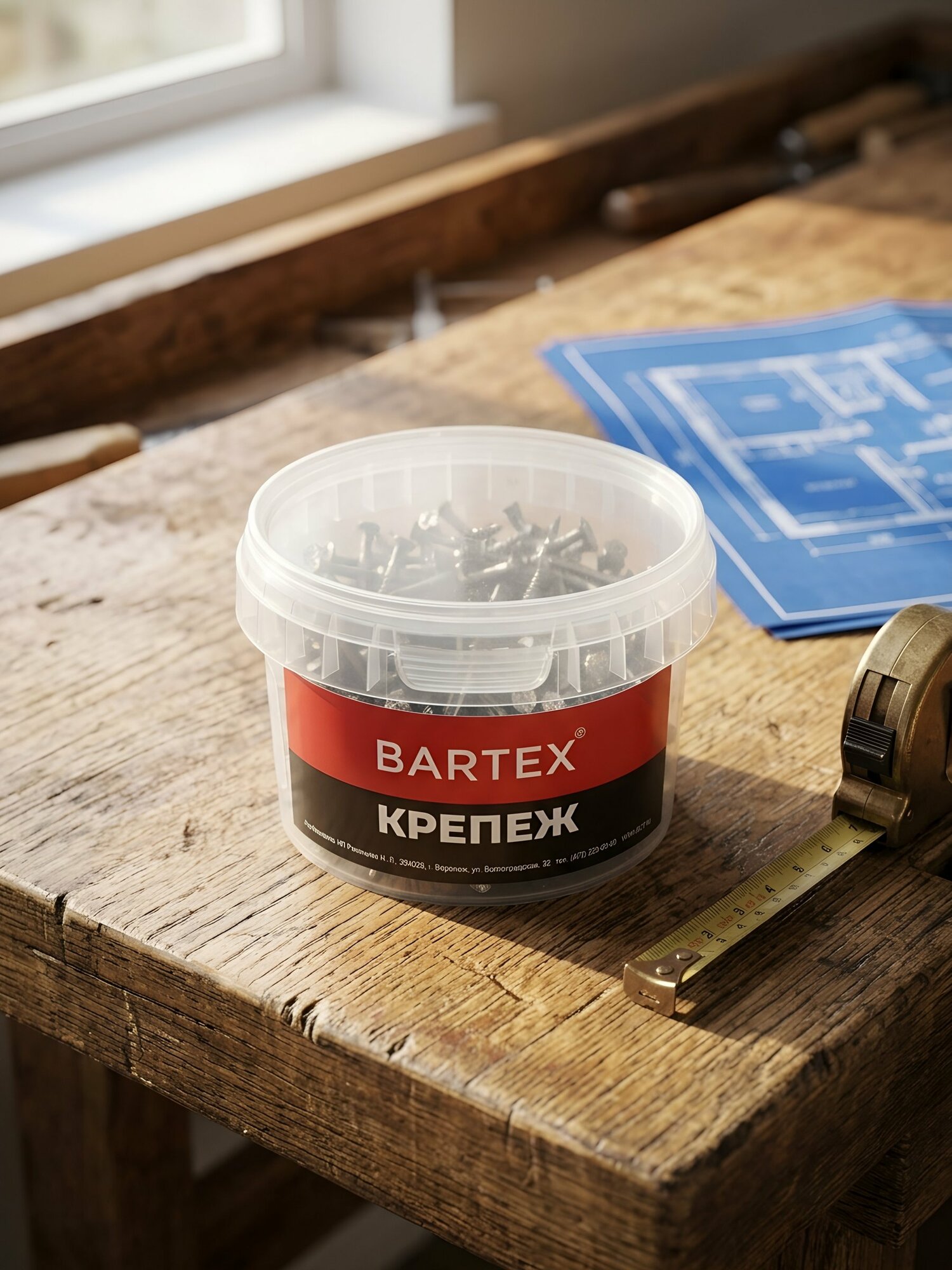 Гвоздь строительный Bartex 2.5х60 мм, 0.3 кг в удобной банке для надежного крепления и ремонтных работ