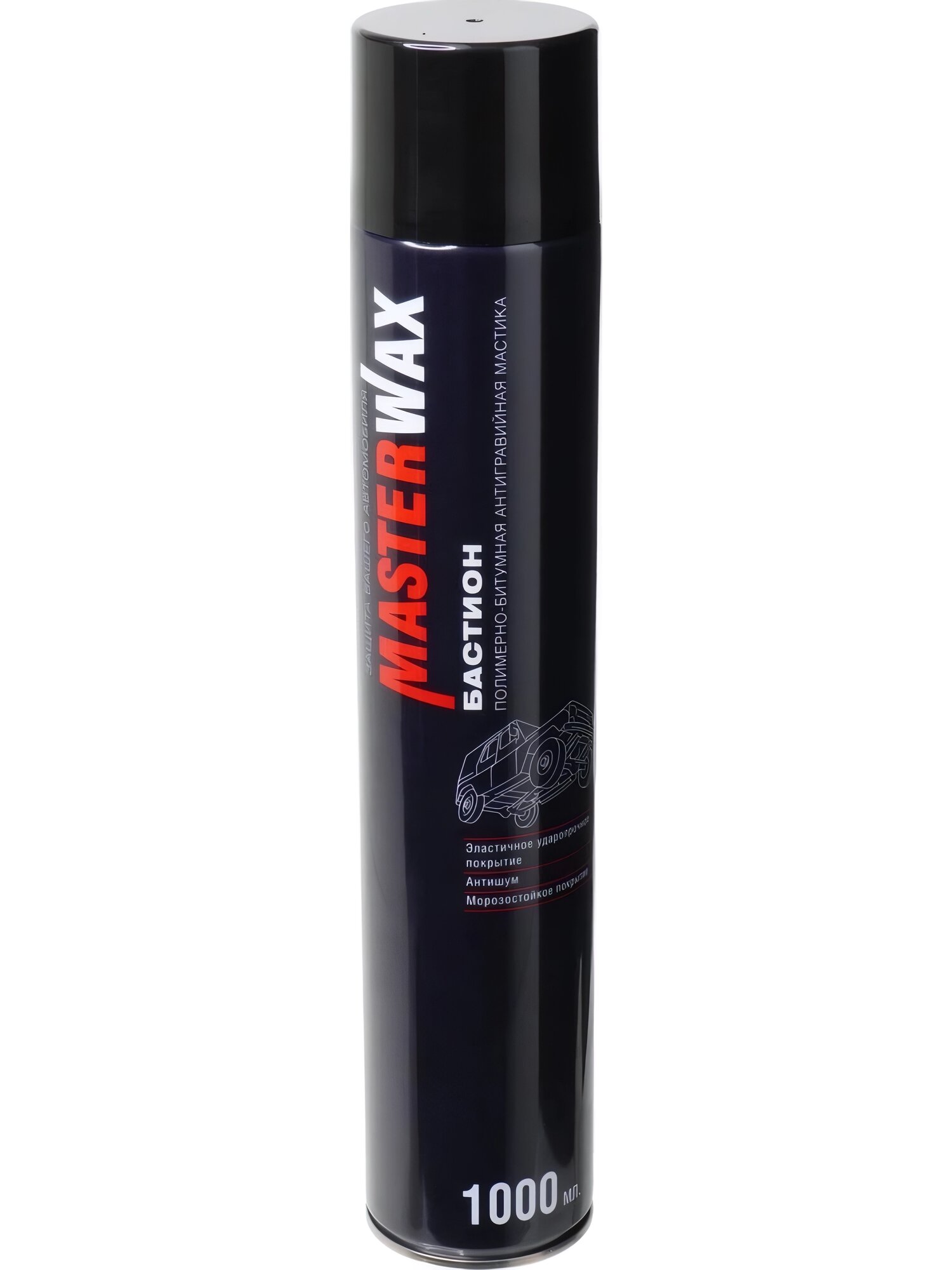 Мастика полимерно-битумная MasterWax бастион (аэрозоль) 1 л MW010604