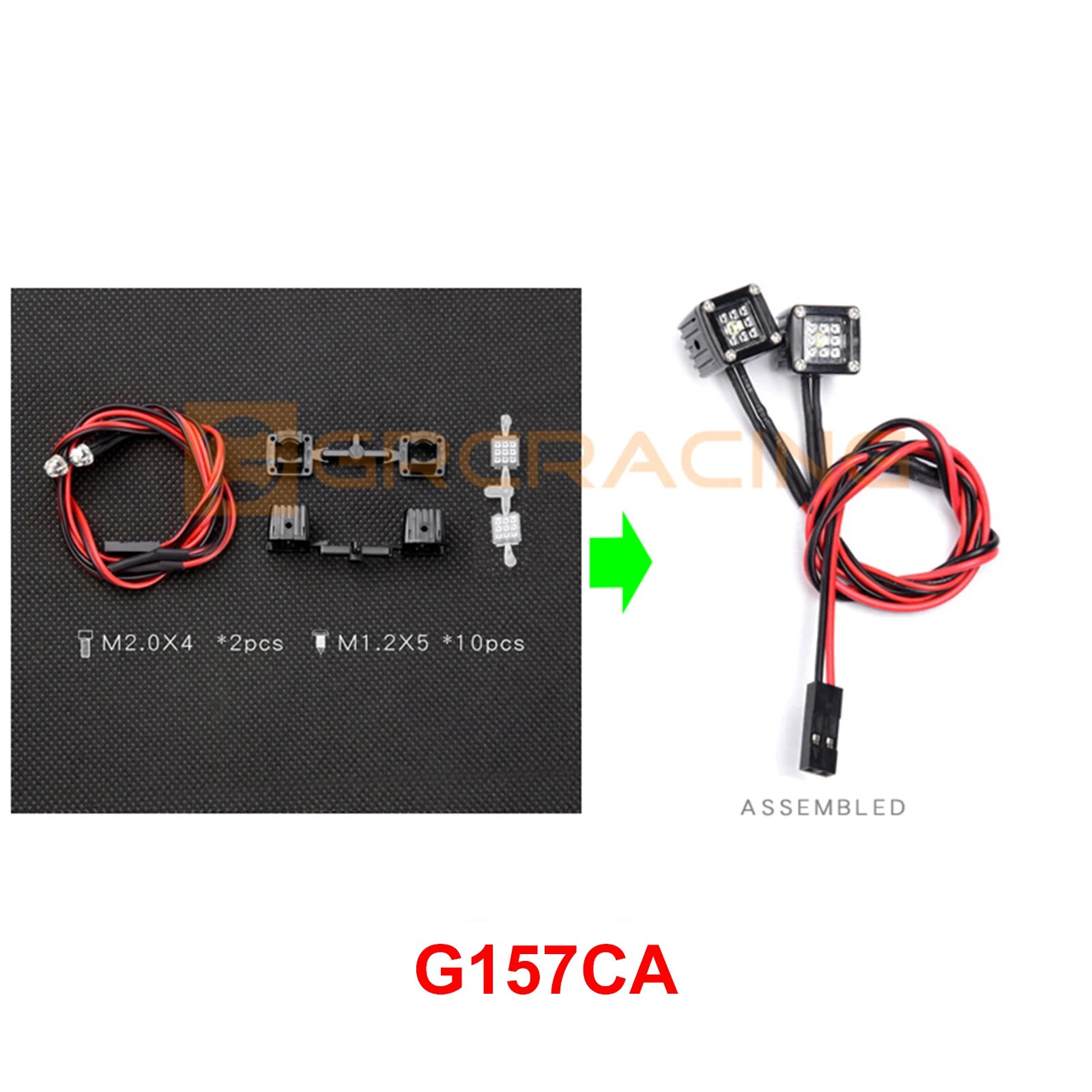 LED Фары для RC Crawler 1/10 Красный, G157CA