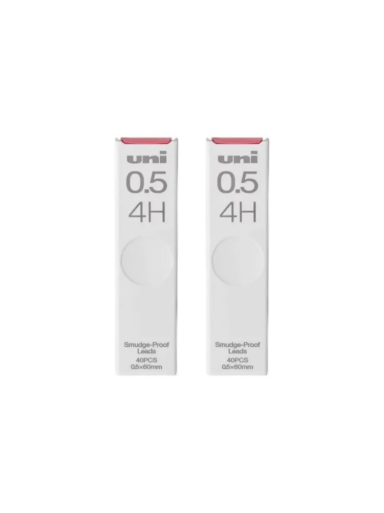 Uni Mitsubishi Pencil Грифель для карандаша 0.5 мм, твердость: 4H (4 Твердый), 2 шт.
