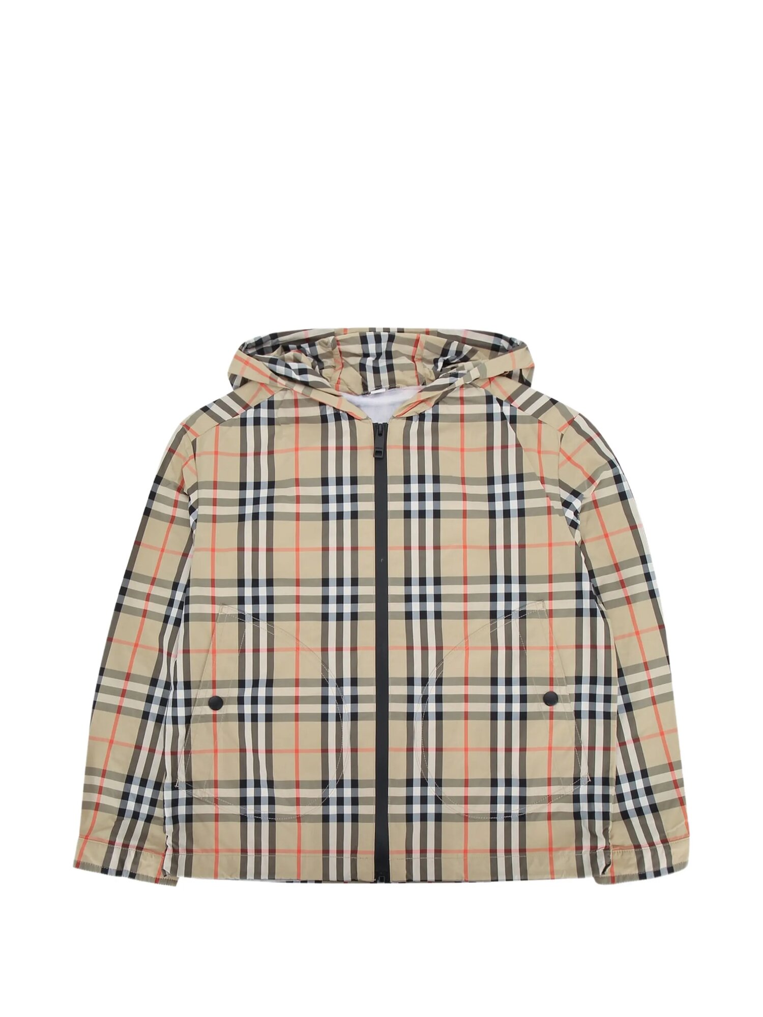 Куртка Check-print hooded jacket