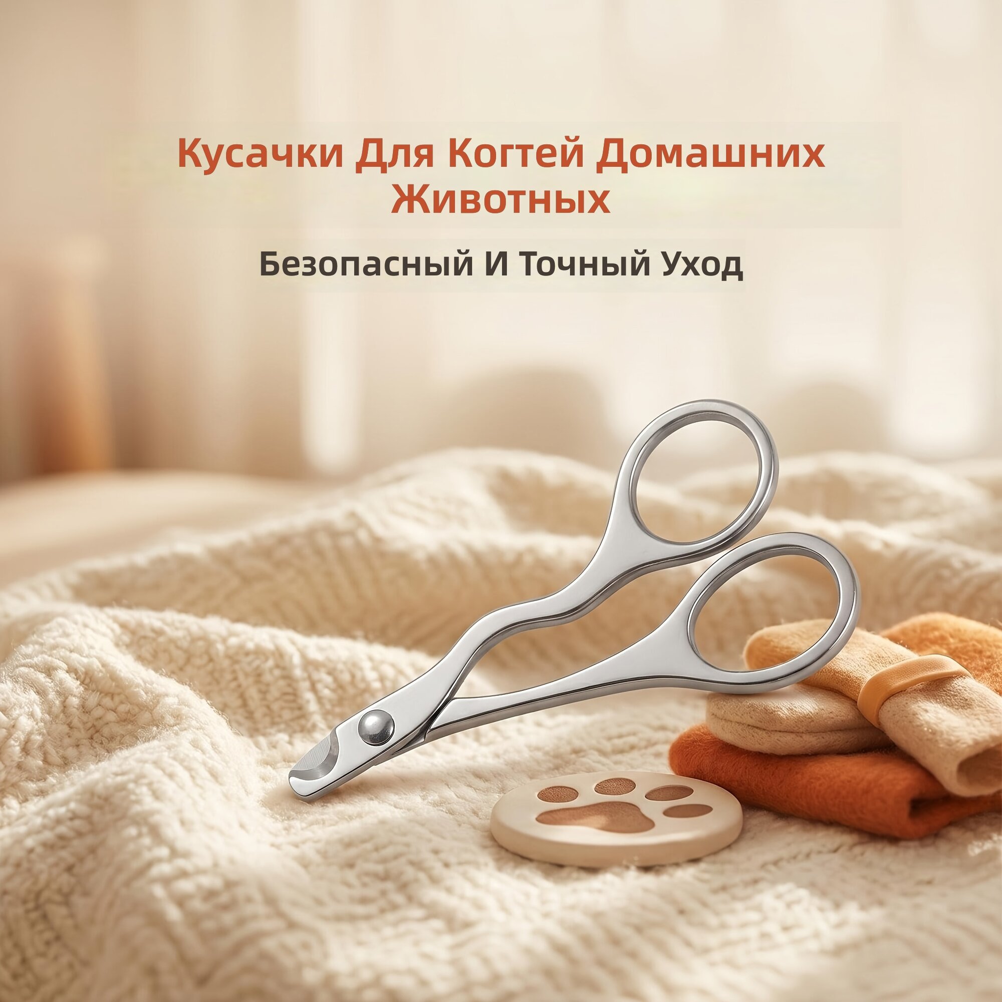Ножницы для стрижки когтей для кошек и собак, полностью стальные, точные, без батареек, 1 шт.