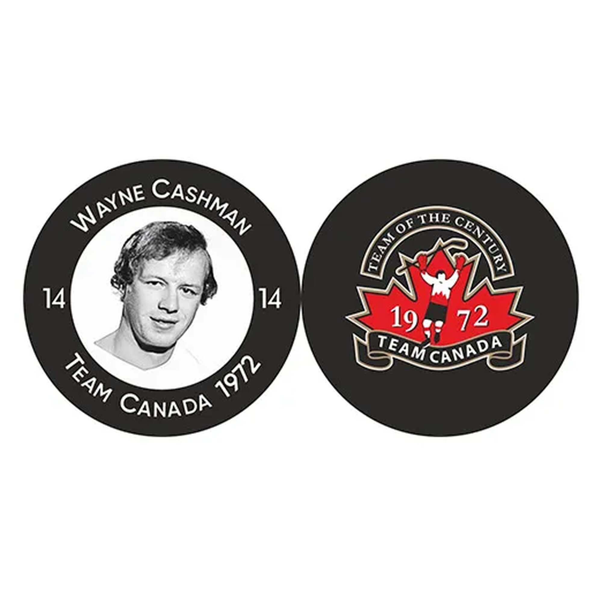 Шайба Team Canada-USSR 1972 CASHMAN, 76 мм, резина, цвет черный