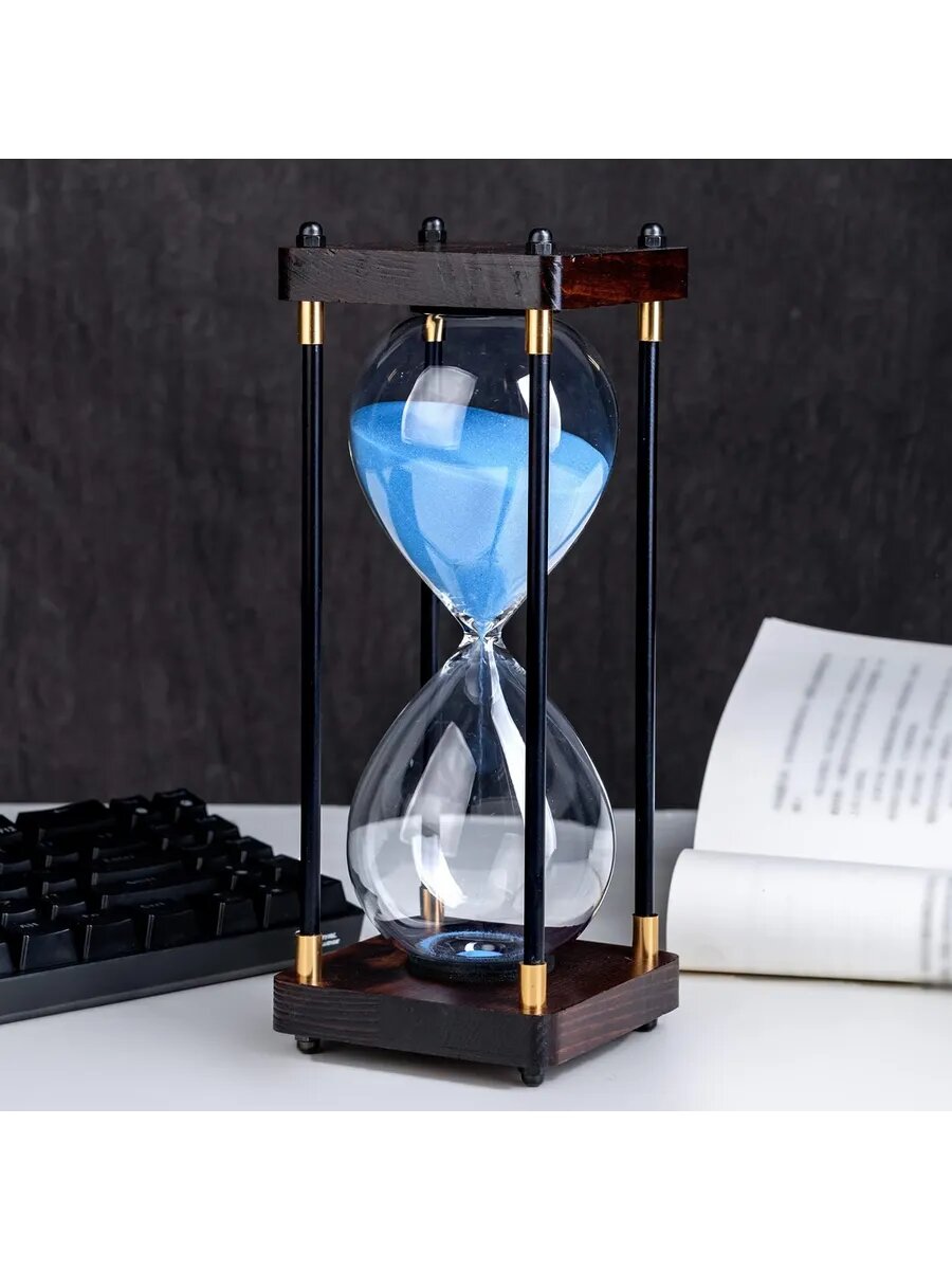 Песочные часы, таймер на 30 минут, размеры 8,5x19 см.