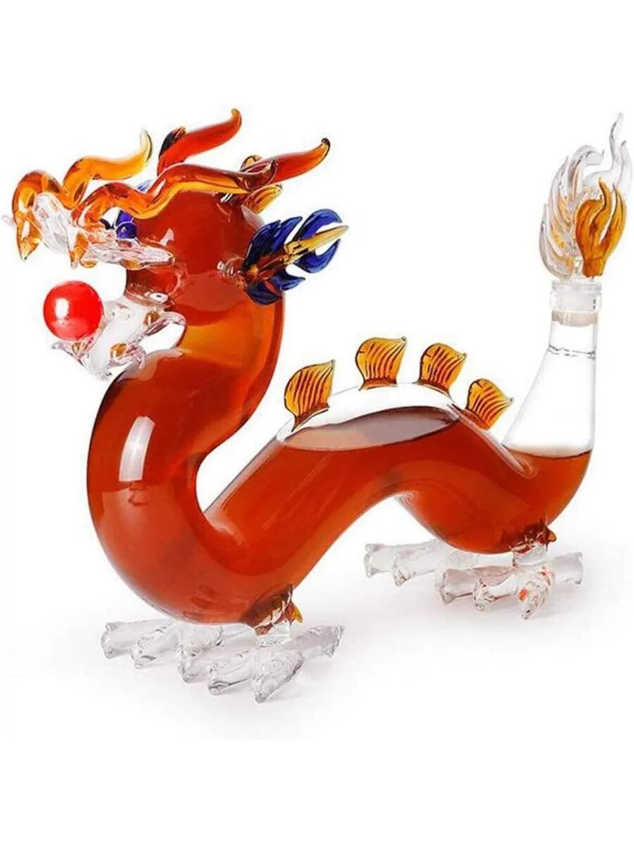 Бутылка для вина в форме дракона, 45x27 см