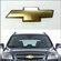 Желтая автомобильная эмблема для Chevrolet Captiva из ABS пластика, 24x9 см
