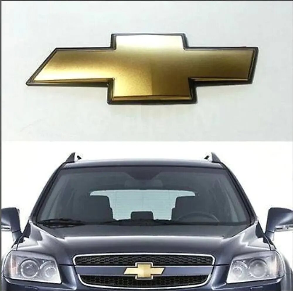 Желтая автомобильная эмблема для Chevrolet Captiva из ABS пластика, 24x9 см