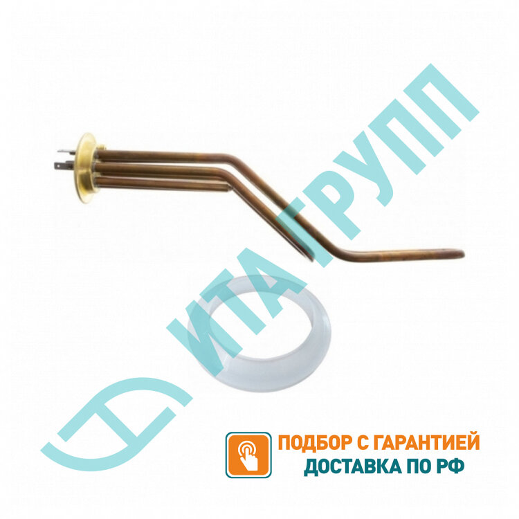 Комплект ТЭН 2кВт (2000Вт) RF для горизонтального водонагревателя Thermex RZL, ID, IF, IR, RZB, Garanterm GTR под анод М4 + прокладка, 50053K1