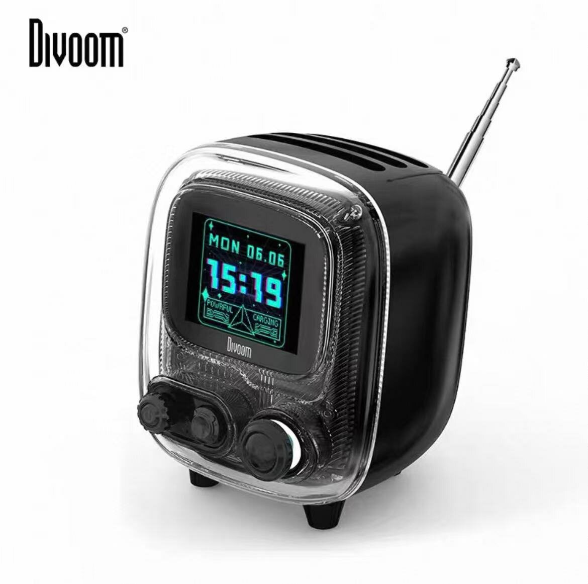 Портативная колонка Divoom Tiivoo 2 с экраном, BLACK, 5 Вт, до 8 часов работы