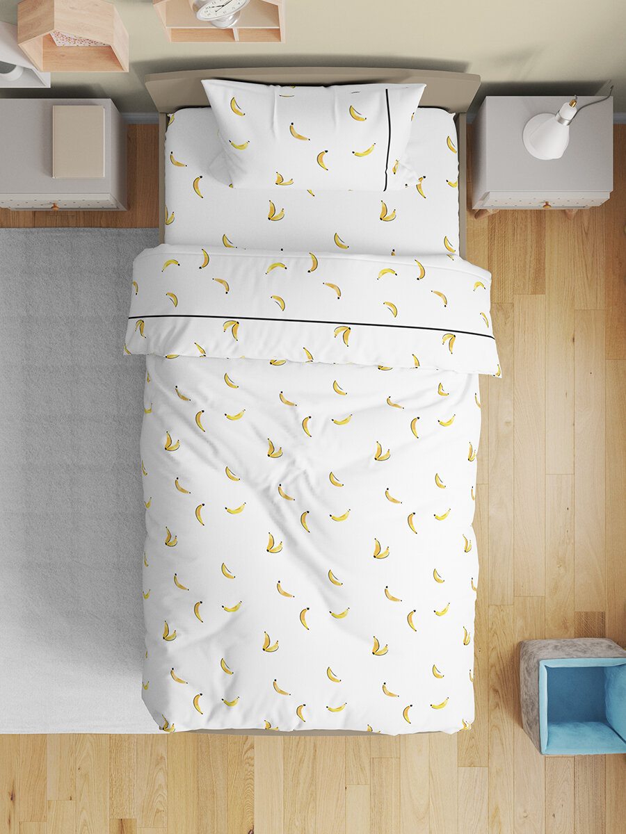 Детское постельное белье BELLEHOME "Banana split", сатин, 1,5 спальный