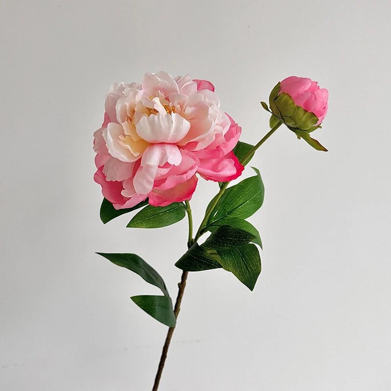 Искусственные пионы из шелка WQNJIN, 2 шт. Розовый, pink