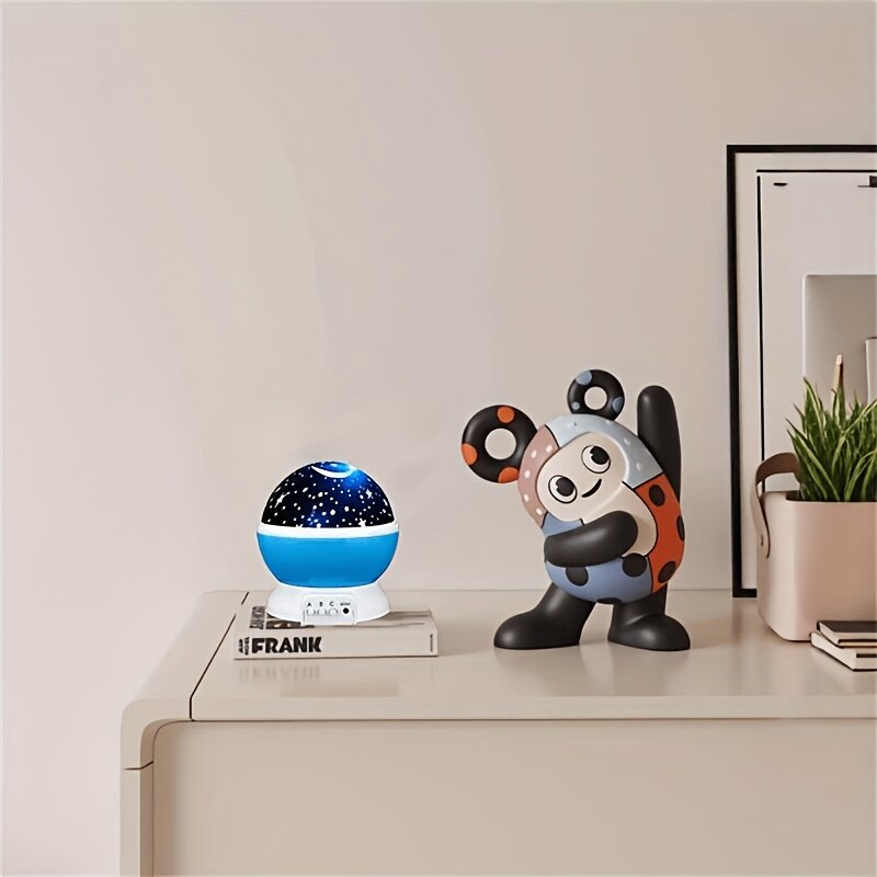 Светодиодный проектор звездного неба 360° вращающийся, USB ночник с эффектом луны и звезд, диммируемый, для спальни и гостиной, цвет: Рождественская звезда