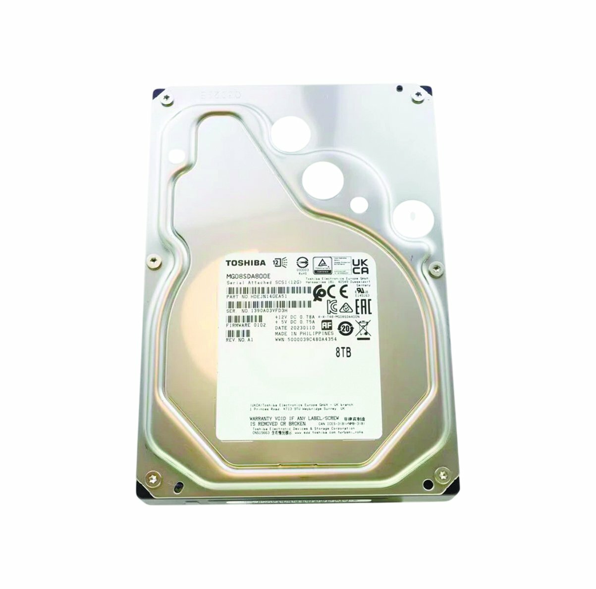 Жесткий диск Toshiba 8Tb 7200 SAS 3.5" HDD MG08SDA800E