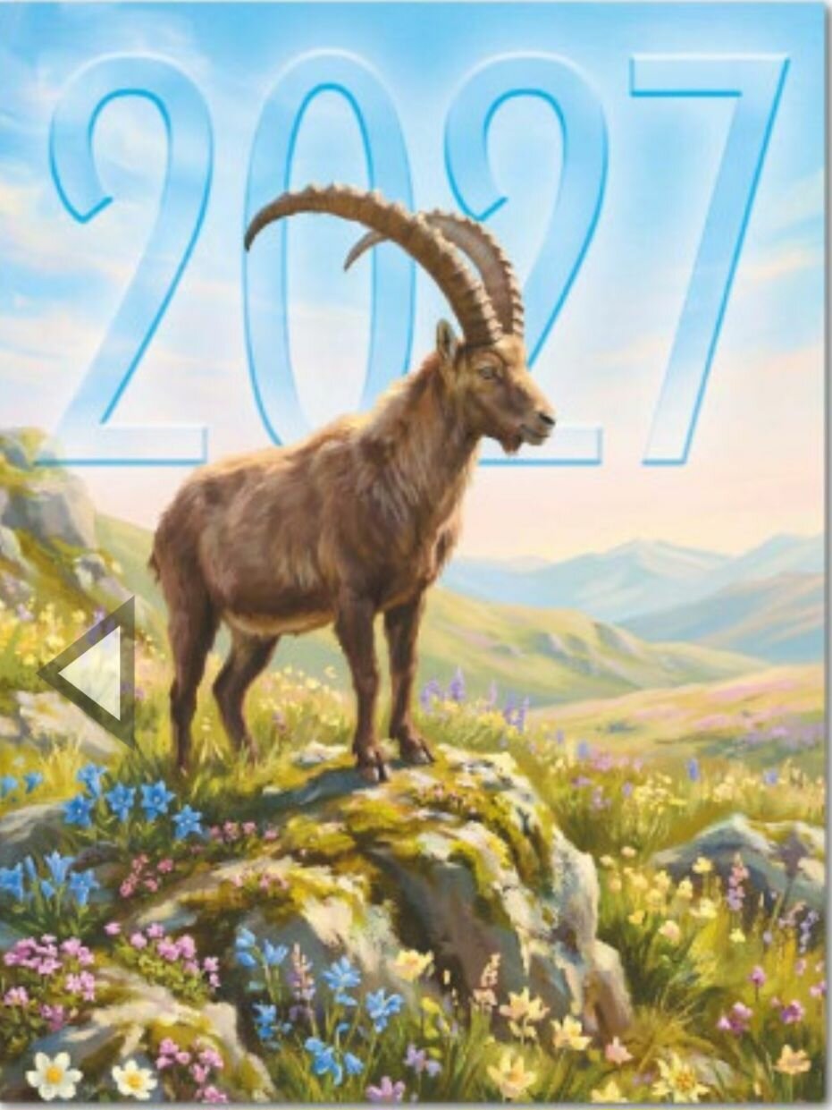 Календарь на магните отрывной 2027 . 100х135 мм " Архар " Квадра