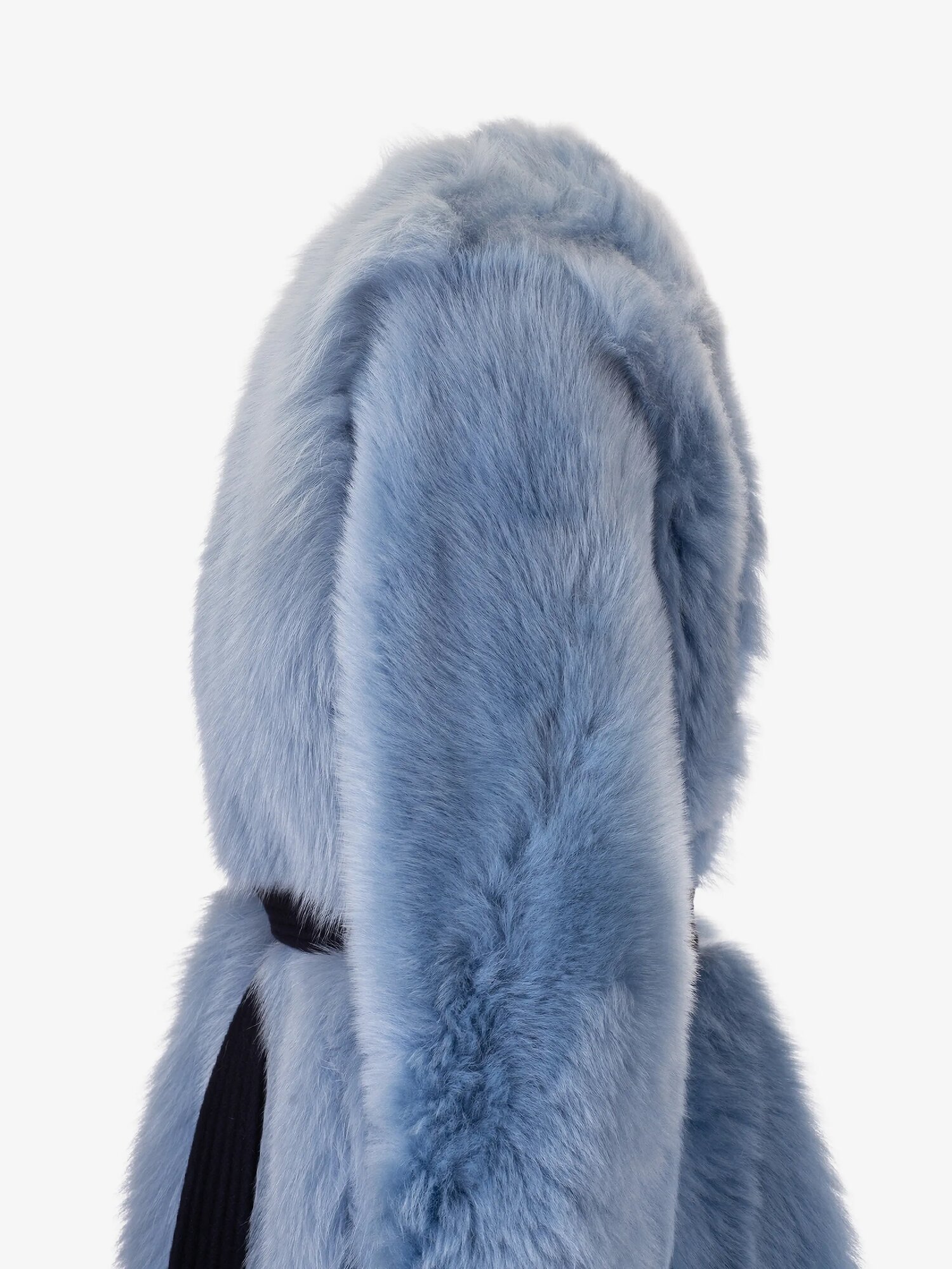 Шуба Blancha Belted faux-fur jacket, размер 42, blue — фото 1